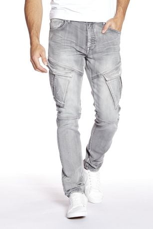 Click here for Jeaniologie Men Slim Cargo Grey Grey 28 prices
