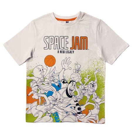 Click here for Space Jam Boys Short Sleeve Crew Neck T-Shirt Whit... prices
