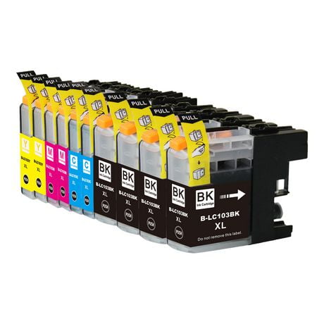 L-ink Compatible Ink cartridge set LC103 (LC-103) (Black x4, Cyan x2 ...