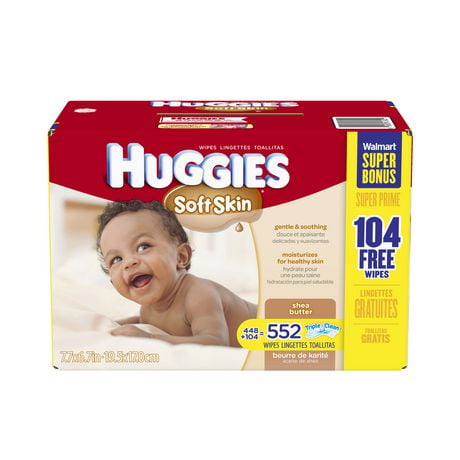 HUGGIES® Soft Skin™ Baby Wipes, Refill, Super Bonus 552 | Walmart Canada