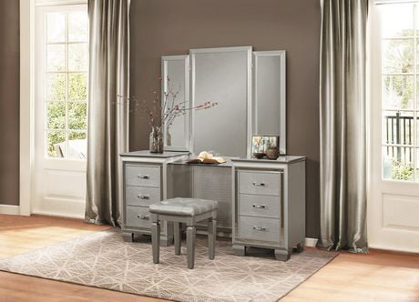 Click here for Topline Home Furnishings Silver Vanity Set Silver prices