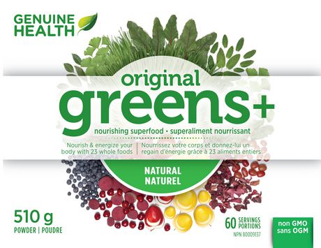 Genuine Health Greens+ Original, Green Superfood, 510g, 60 Servings ...