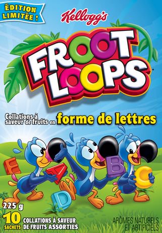 Kellogg's Froot Loops Letter Shaped Fruit Flavoured Snacks | Walmart Canada