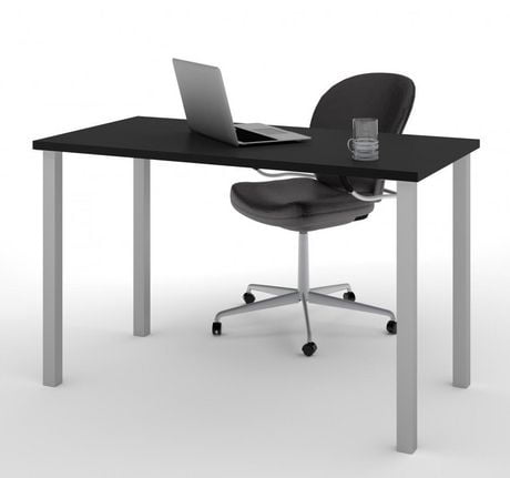 Click here for Bestar 24 X 48 Table With Square Metal Legs Black prices