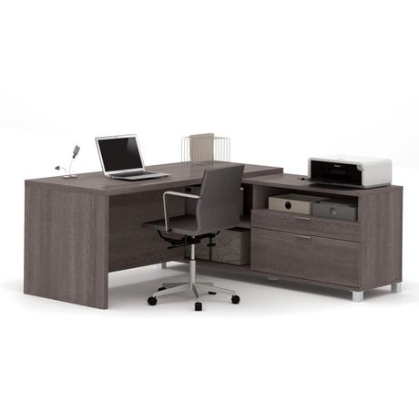 Click here for Bestar Pro-Linea L-Desk Bark Gray prices