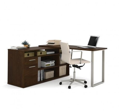 Click here for Bestar Solay L-Shaped Desk Chocolate prices