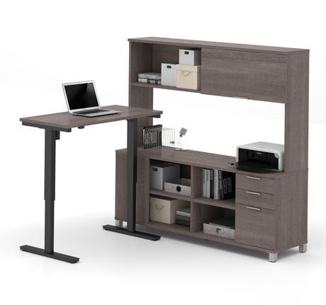 Click here for Bestar Pro-Linea Height Adjustable L-Desk With Hut... prices