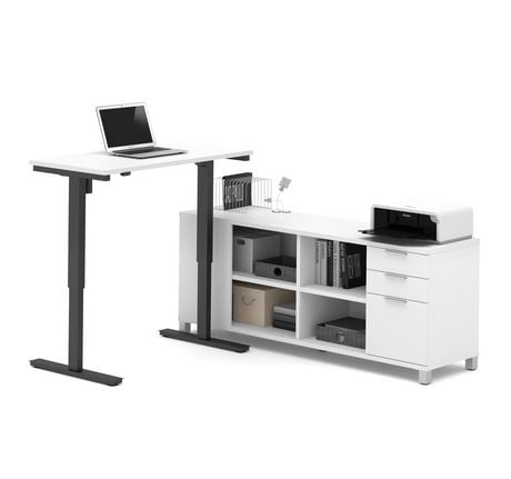 Click here for Bestar Pro-Linea Height Adjustable L-Desk White prices