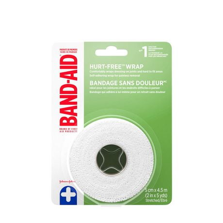 Band-Aid Brand HURT-FREE™ Wrap, 2 in x 5 yds Self-Adherent Wound Wrap ...