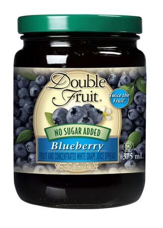 Double Fruit No Sugar Added Blueberry Spread 375mL | Walmart Canada