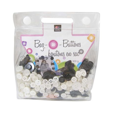 Crafting Essentials Bag O' Buttons Black And White Buttons | Walmart Canada