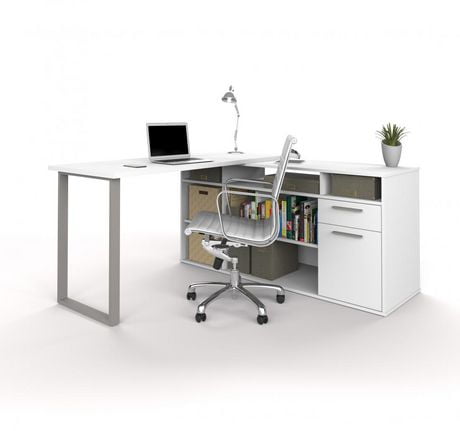 Click here for Bestar Solay L-Shaped Desk White prices
