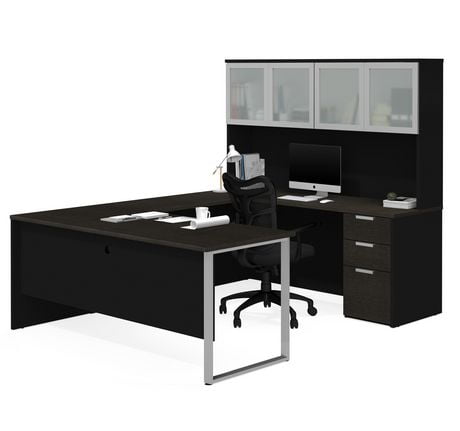 Click here for Bestar Pro-Concept Plus U-Desk With Frosted Glass... prices