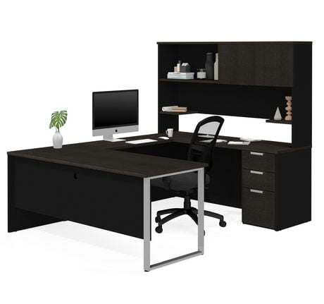 Click here for Bestar Pro-Concept Plus U-Desk With Hutch Deep Gre... prices