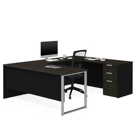 Click here for Bestar Pro-Concept Plus U-Desk Deep Grey & Black prices