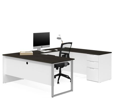 Click here for Bestar Pro-Concept Plus U-Desk White & Deep Grey prices