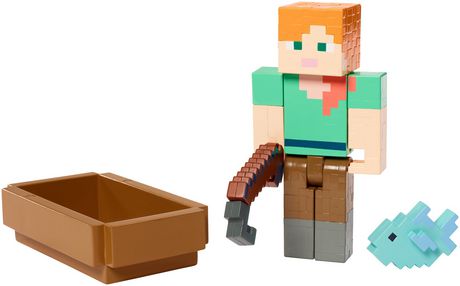 Minecraft 5" Fishing Alex Figure with Boat | Walmart Canada