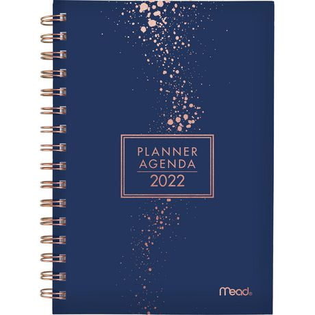 Click here for Mead Blue Metallic Medium Planner 2022 Blue prices