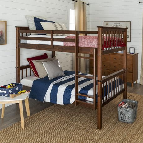 Click here for Manor Park Solid Pine Wood Twin Over Twin Mission... prices