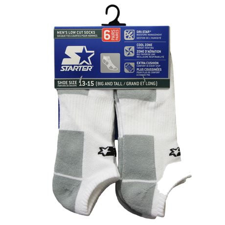 Starter Men's Big & Tall Low Cut Socks - 6 Pairs - Walmart.ca