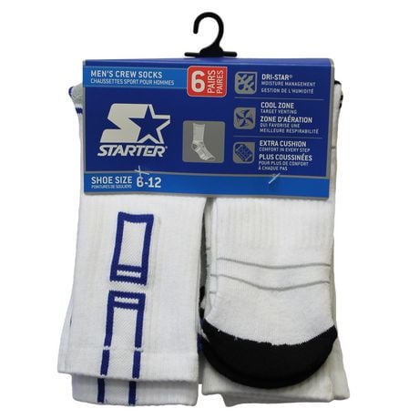Starter Men's Crew Socks - 6 Pairs | Walmart Canada