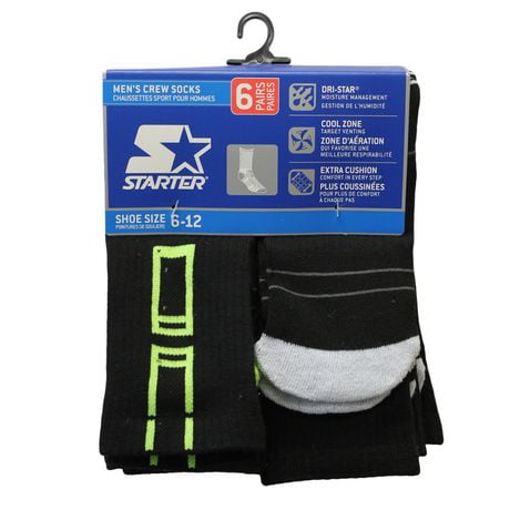 Starter Men's Crew Socks - 6 Pairs - Walmart.ca