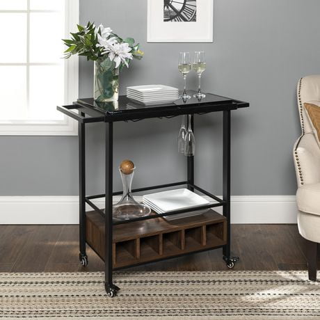 Click here for Manor Park Modern Industrial Bar Serving Cart With... prices