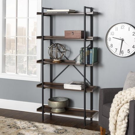 Click here for Manor Park 4 Shelf Rustic Industrial -Shelf Wood B... prices