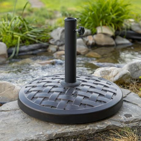 Click here for Manor Park Weave Round Outdoor Patio Umbrella Base... prices