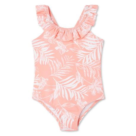 Click here for George Toddler Girls Ruffle 1-Piece Swimsuit Coral... prices
