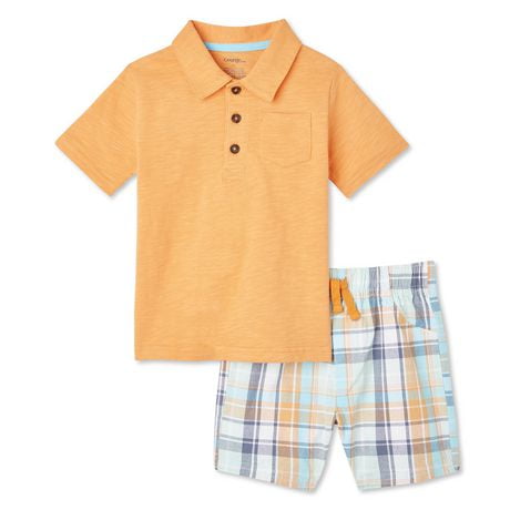 Click here for George Toddler Boys Polo And Short 2-Piece Set Ora... prices