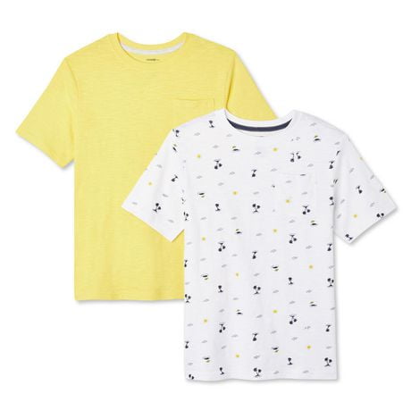 Click here for George Boys Chest Pocket Tees 2-Pack Yellow Xs prices