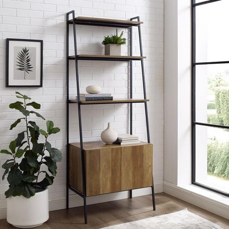 Click here for Manor Park 4 Shelf Industrial Wood Ladder Bookcase... prices