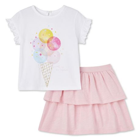 Click here for George Toddler Girls Top And Skort 2-Piece Set Pin... prices