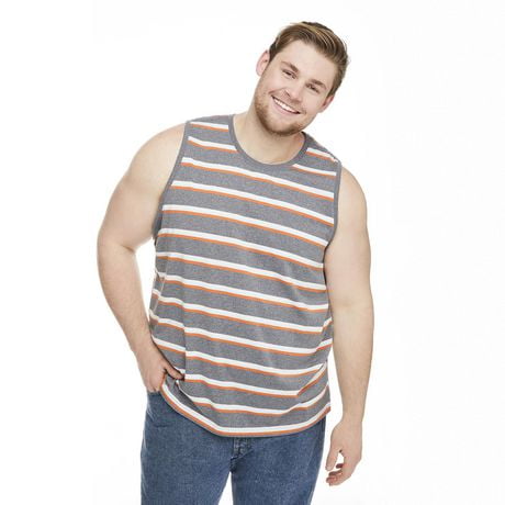 Click here for George Big Mens Stripe Muscle Tank Grey 3Xl prices