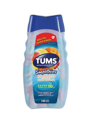 Tums Extra Strength 750mg Smoothies Antacid for Heartburn Relief ...