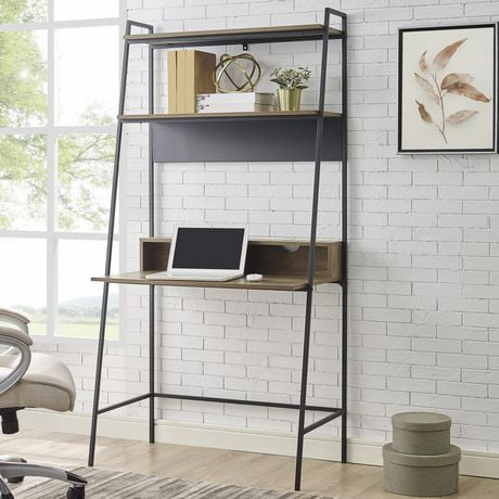 Click here for Manor Park 2 Shelf Modern Ladder Computer Desk - M... prices