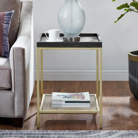 Click here for Manor Park Industrial Farmhouse Square Side Table... prices