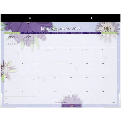 Click here for Mead Flower Monthly Desk Pad 2022 Multicoloured prices