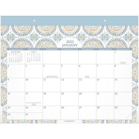 Click here for Cambridge Santiago Medallion Large Deskpad 2022 Wh... prices