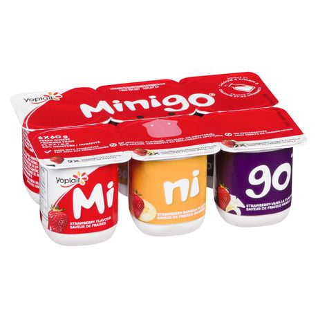 Minigo by Yoplait Fresh Cheese Strawberry/Strawberry-Banana/Strawberry ...