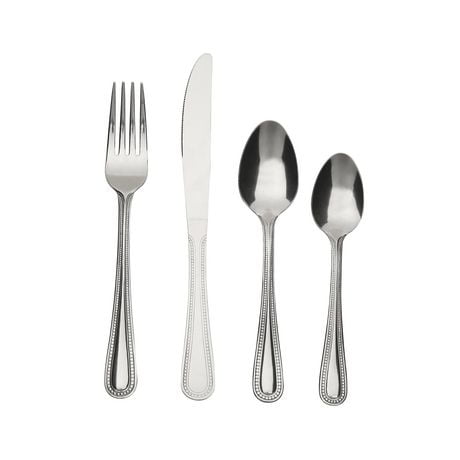 Click here for Mainstays 16 Pieces Flatware Set Tumble prices