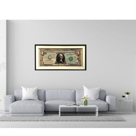 Painting , drawing , art wall One dollar Collage Artwith Black PS Frame ...