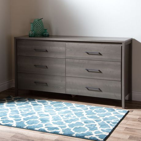Click here for South Shore Gravity 6-Drawer Double Dresser Gray M... prices