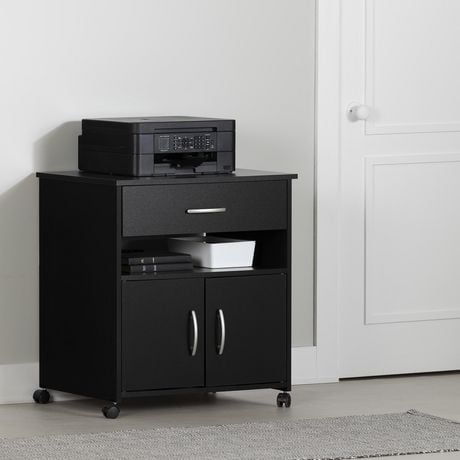 Click here for South Shore Axess Printer Cart On Wheels Black Rec... prices