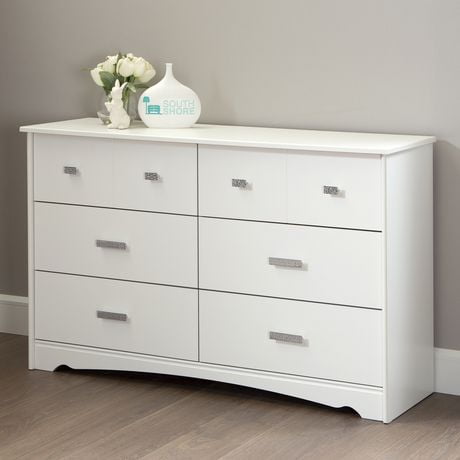 Click here for South Shore Tiara 6-Drawer Double Dresser Pure Whi... prices