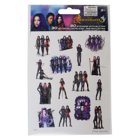 Disney Descendants 3™ 30 Stickers with Glitter - Walmart.ca