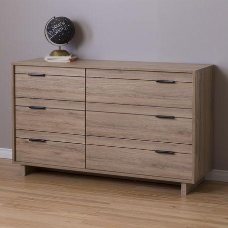 Click here for South Shore Fynn 6-Drawer Double Dresser Rustic Oa... prices
