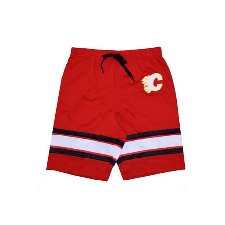 Click here for Mens Nhl Arch Stripe Calgary Shorts Red S prices