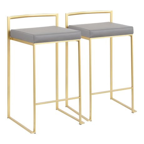 Click here for Fuji Industrial Counter Stool By Lumisource Grey prices